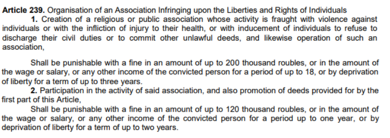 Dances With Bears » THE NEW NAVALNY INDICTMENT – WHY ARTICLE 239 ...